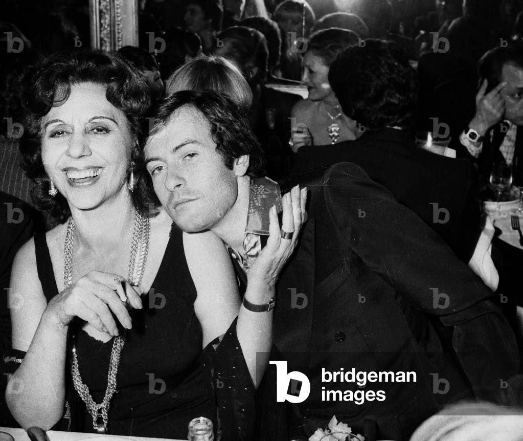 Image of Alice Sapritch during a party given at cabaret "Michou" in