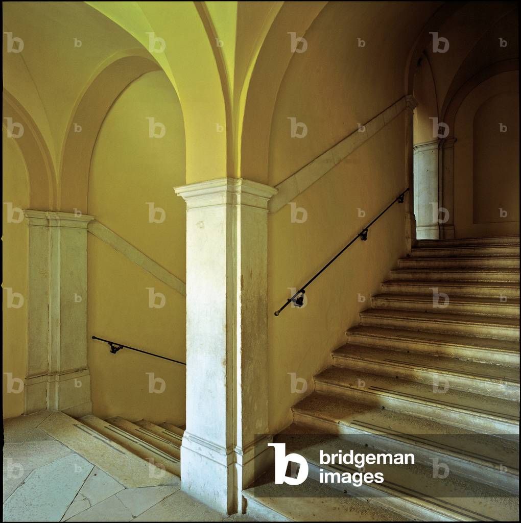 Image of Ferrara Estense Castle, north stair of St Catherine's Tower, 1358
