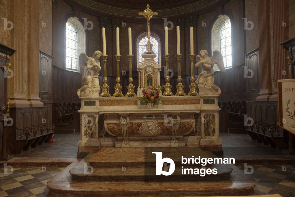 Image of Cathedral (Cathédrale Saint-Jean-Baptiste). Interior. The high ...