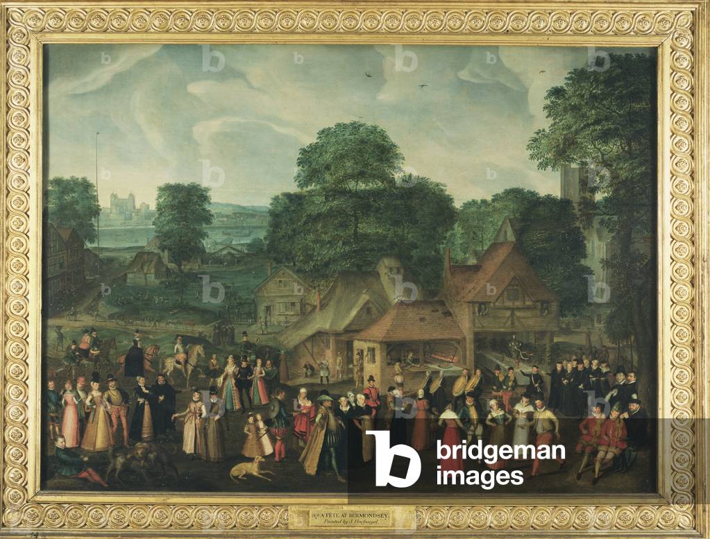 Image of A Fête at Bermondsey, c.1570 (oil on panel) by Gheeraerts ...