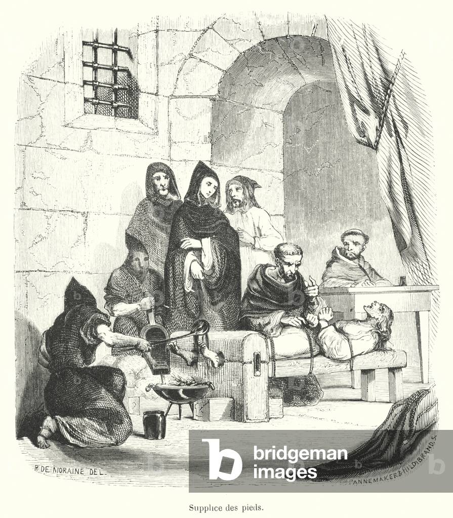 Image of Torture under the Inquisition: holding the feet to the fire by ...