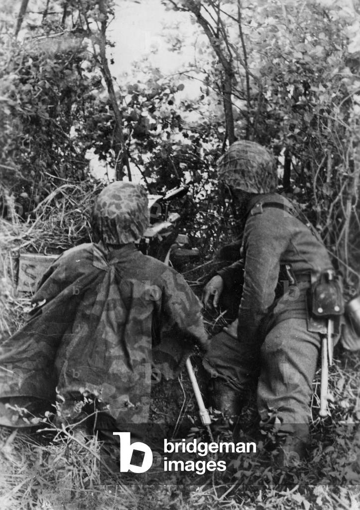Image of Machine gun position of the Waffen SS in Normandy, 1944