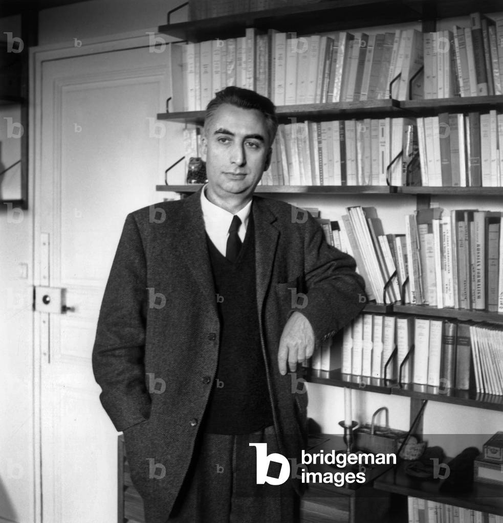Image of Roland Barthes (1915-1980) french writer and critic here at home by Saint Paul, René