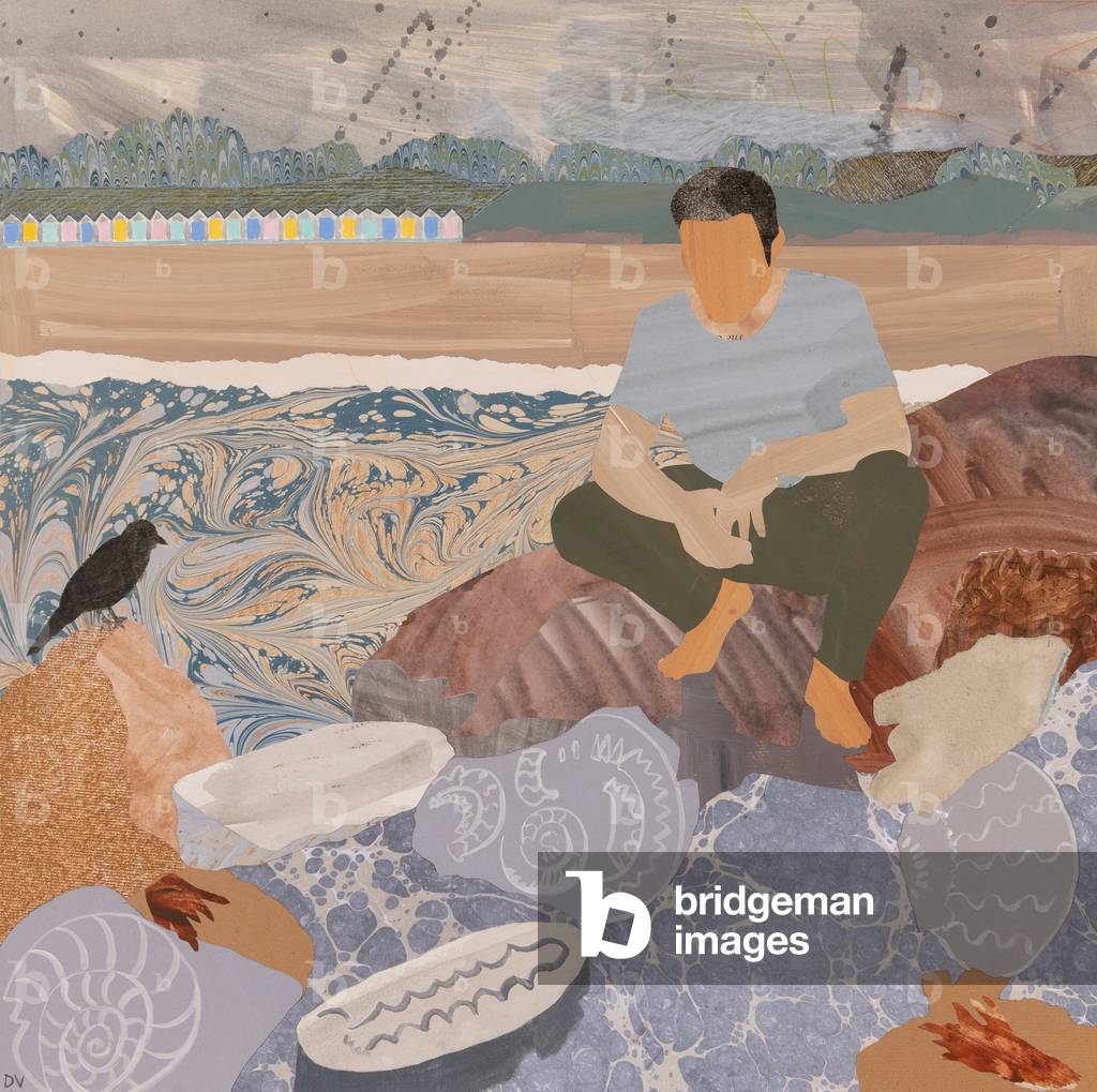 Image of Beach huts & fossils (collage) by Verulam, Dione