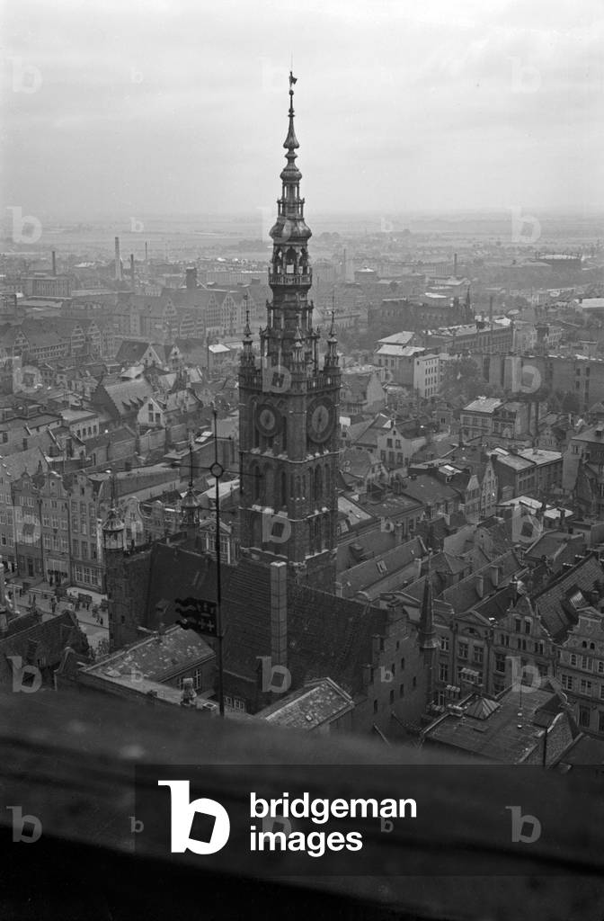 Image of Mary's church at Danzig, Germany 1930s (b/w photo)