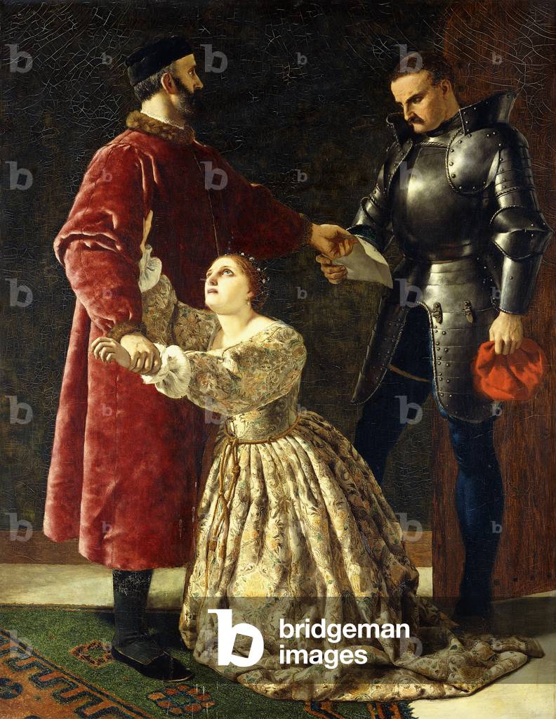 Image of Duke Frederick Banishing Rosalind from his Court, (oil on by ...