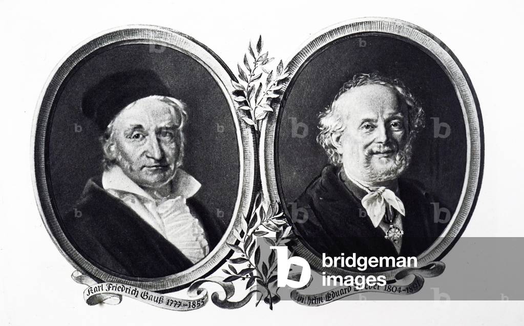 Image of Portraits of Carl Friedrich Gauss and Wilhelm Eduard Weber