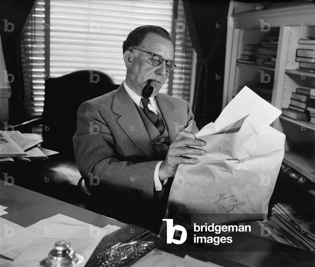 Image of FDR's Press Secretary with 'below the belt' letters. July 6,