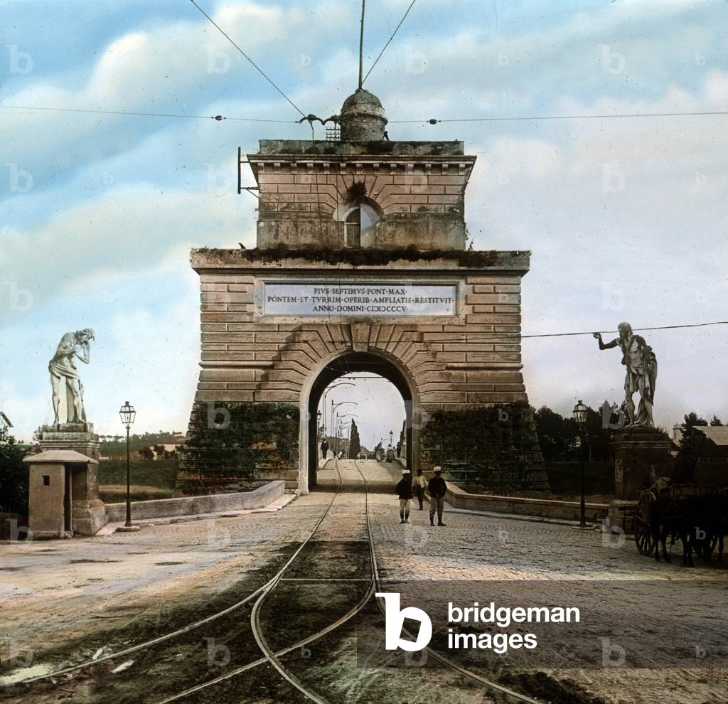 Image of Approach to the Ponte Molle bridge in Rome