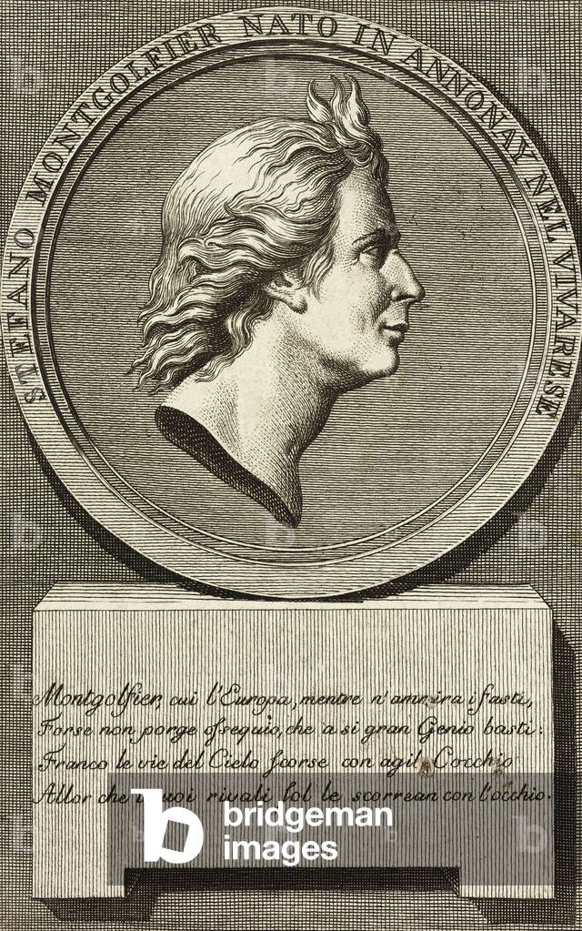 Image of Portrait of Jacques-Etienne Montgolfier (1745-1799), inventor ...