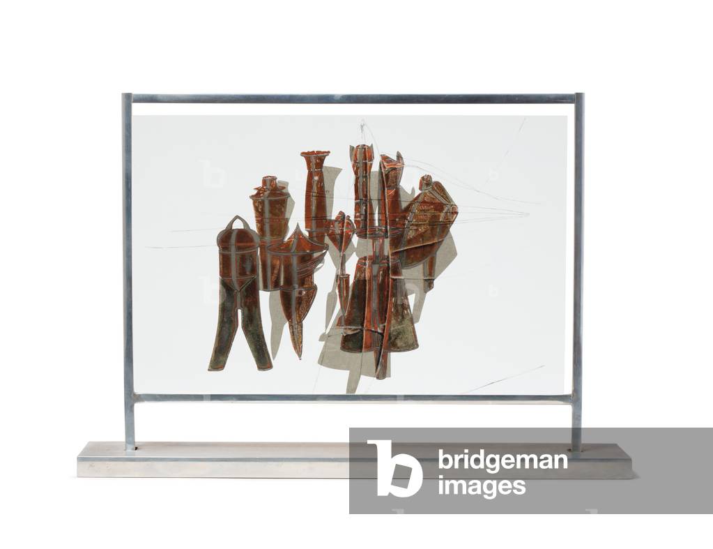 Image of Nine Malic Moulds, 1937-38 (hand-coloured collotype on ...