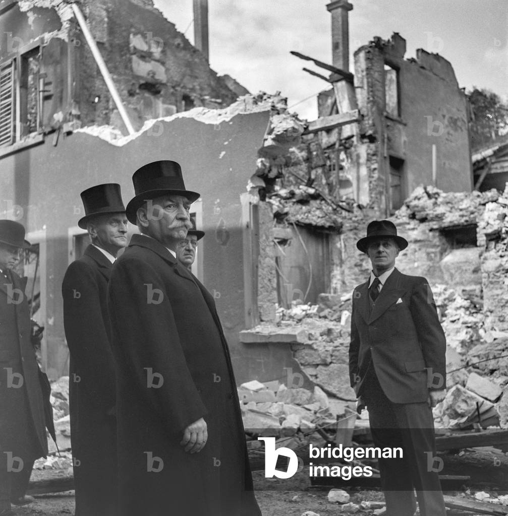 Image of Switzerland World War II Schaffhausen Bombing, 1944 (b/w photo)