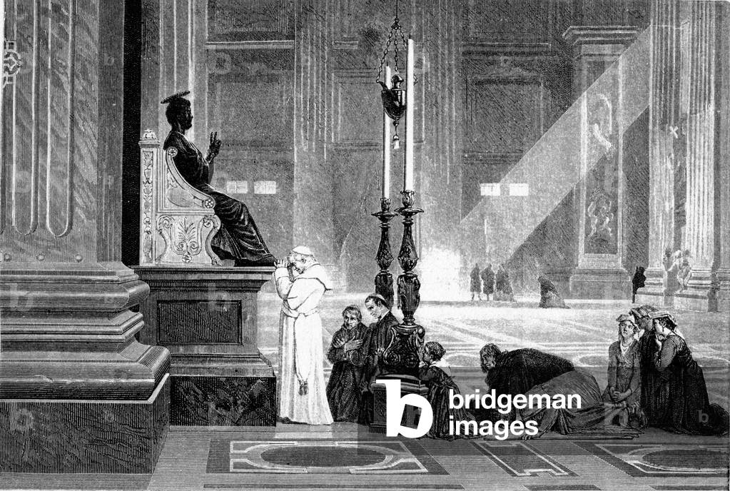 Image of History of Ancient Rome. Pope Pius IX in prayer