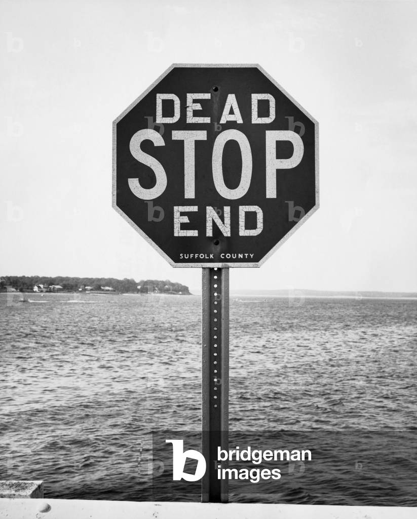 Panneau D'impasse Noir Et Blanc