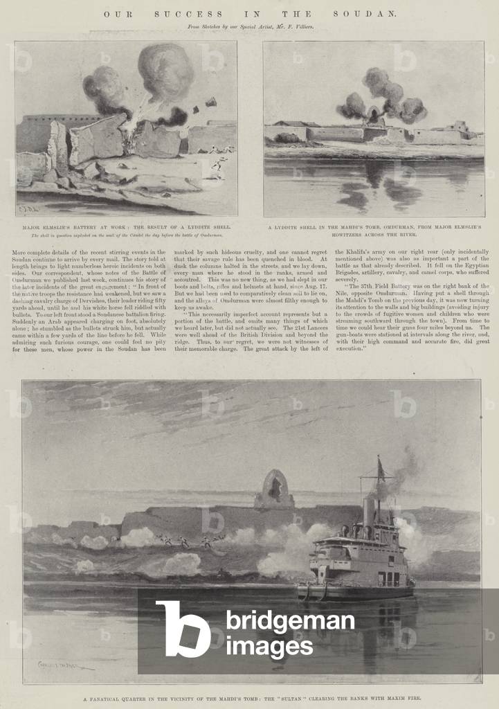 Image of Our Success in the Soudan (engraving) by Lacy, Charles John de ...