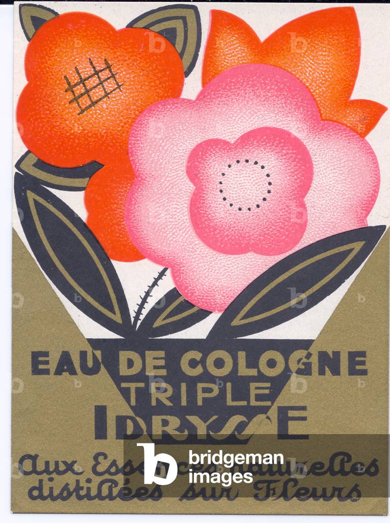 Image of An art deco perfume label for 'eau de cologne triple', by ...