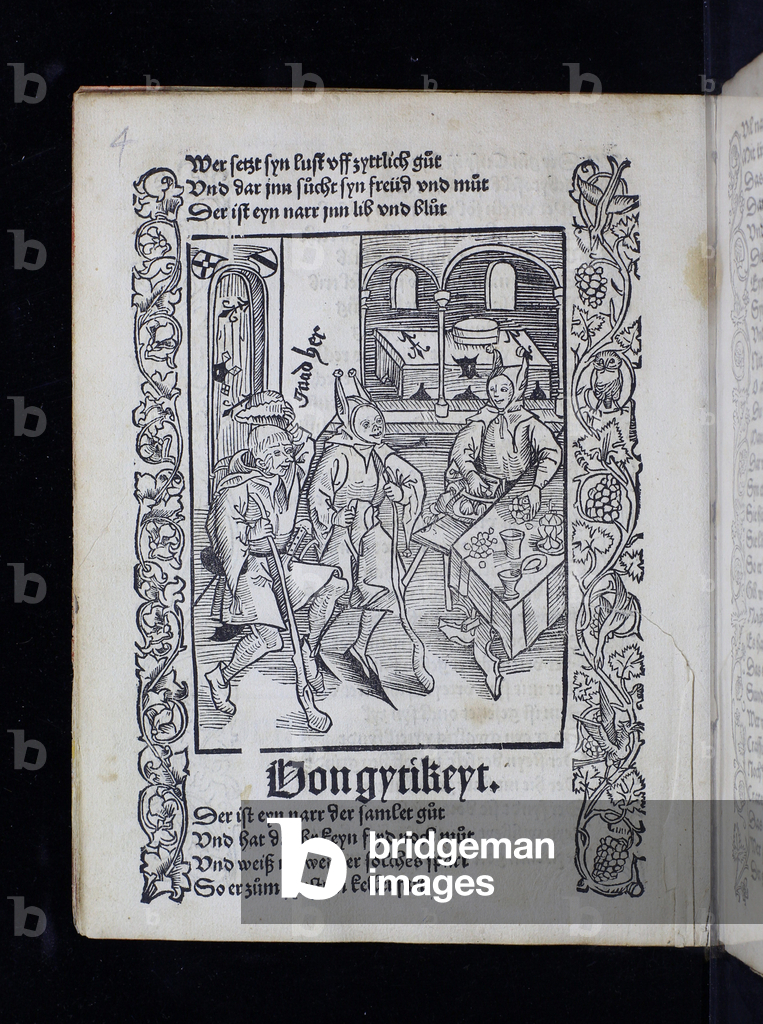 Image of The Ship of Fools, 1499 (woodcut)