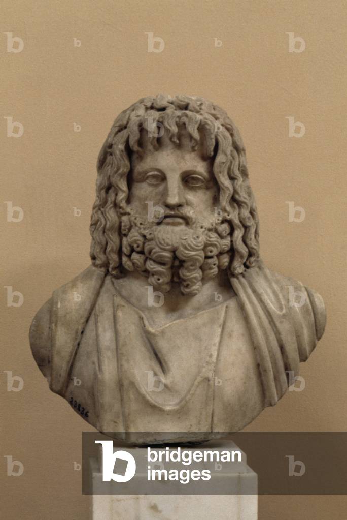 Image of Bust of Zeus, from Alexandria, Egypt, Greek-Roman civilization ...