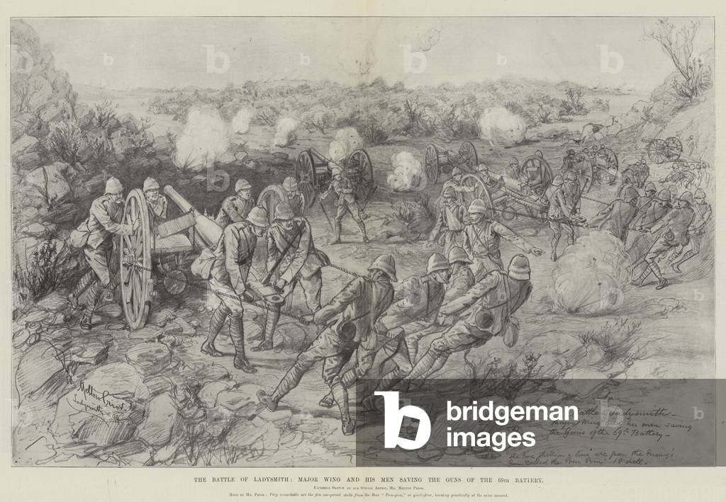 Image of The Battle of Ladysmith, Major Wing and his Men saving by ...