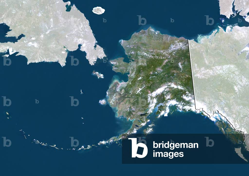 Image of State of Alaska, United States, True Colour Satellite Image