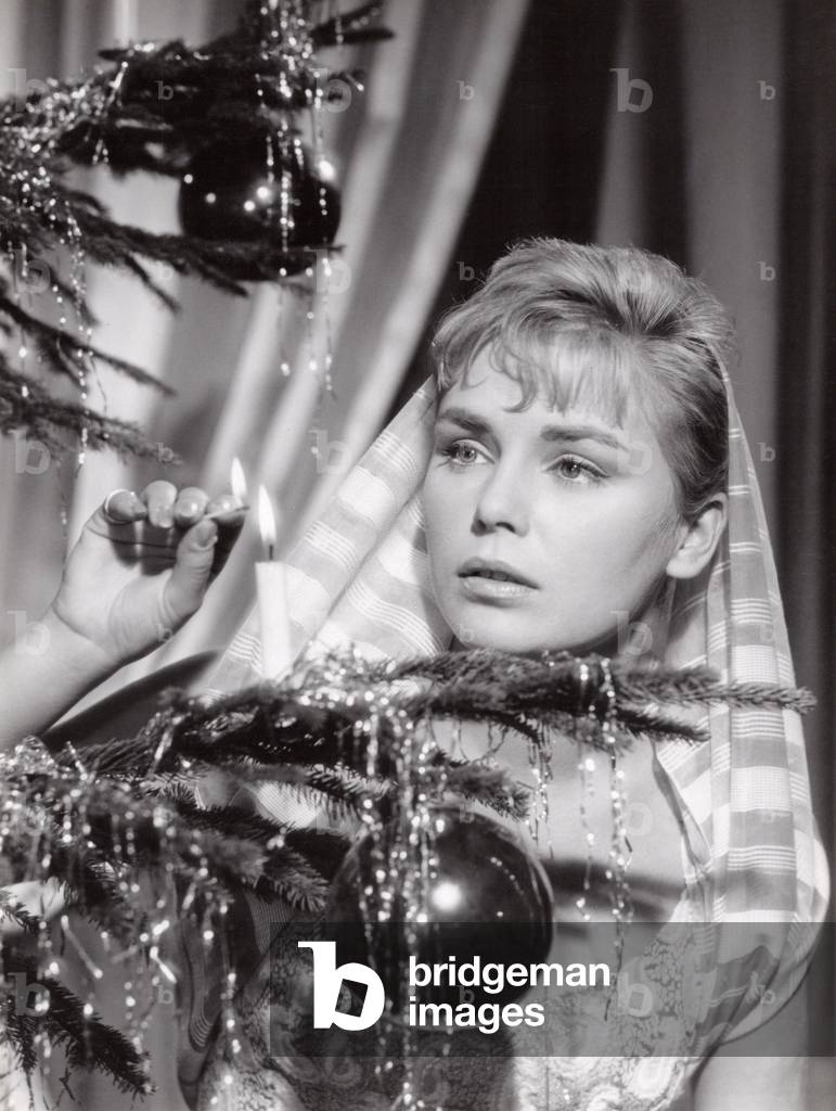 Image of German actress Susanne Cramer, Germany 1950s (b/w photo)