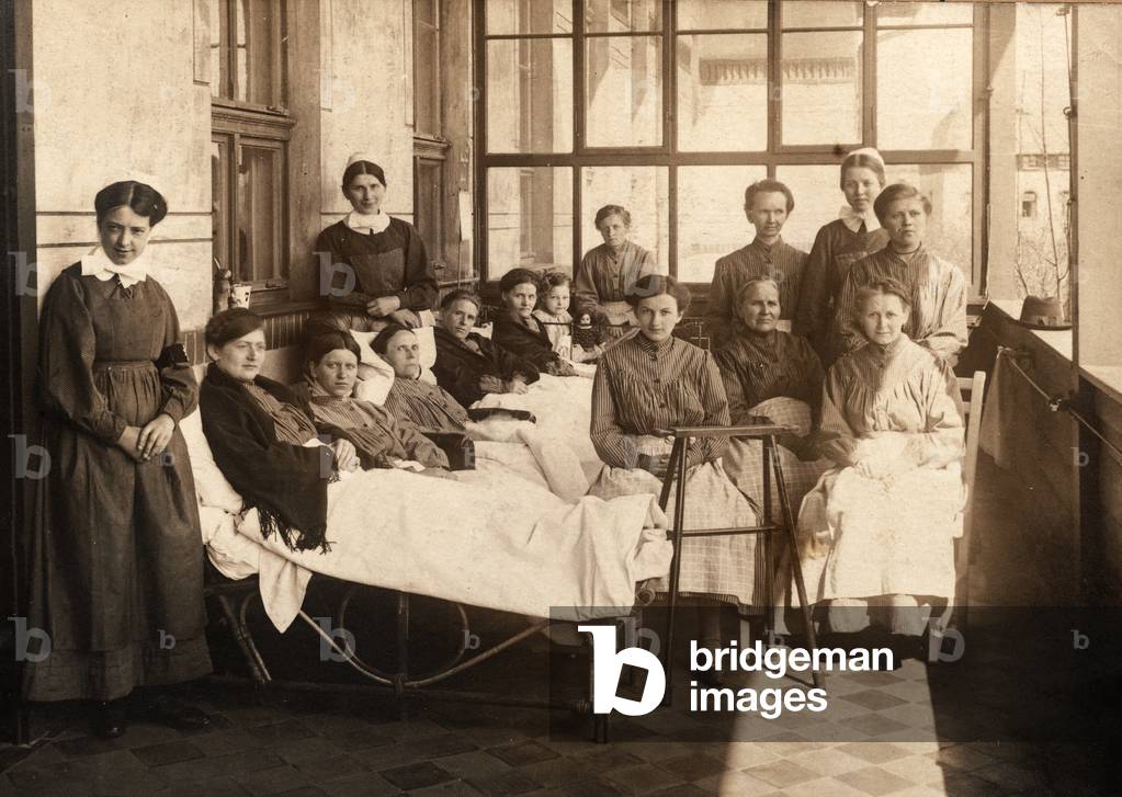 Image of Female Tuberculosis Patients Rest on Enclosed Porch with ...