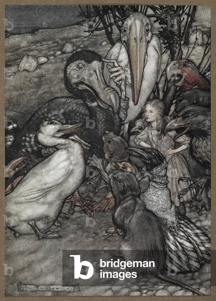 Image of Alice and the animals after the Caucus Race, including a by ...