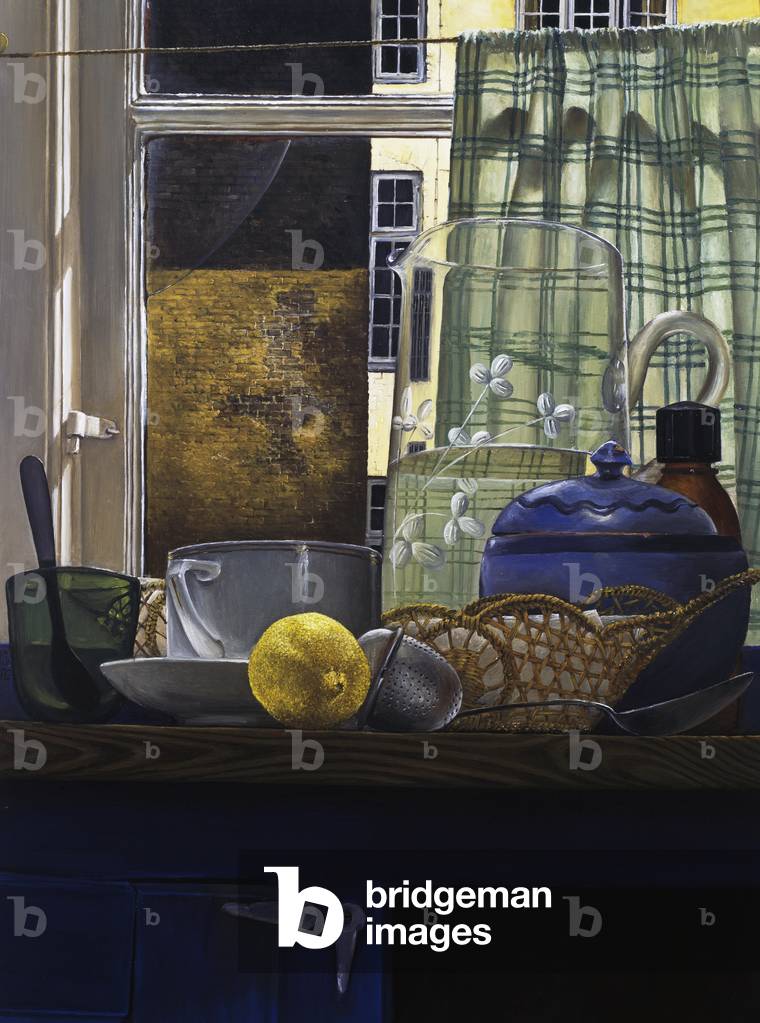 Image of Lemon, 1972 (oil and tempera on board) by Strobek, Niels ...