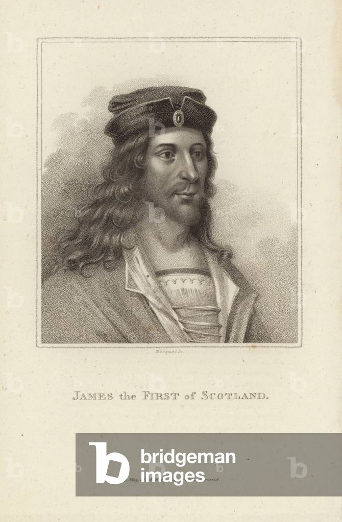 Image of James I, King of Scots (engraving) by Scottish school (15th ...