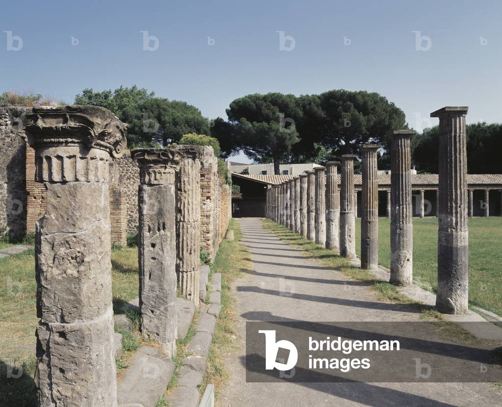 Image of Colonnade of Quadriporticus of Theaters, known as Gladiators ...