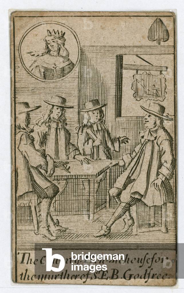 Image of Popish Plot playing card (engraving) by English School, (17th ...