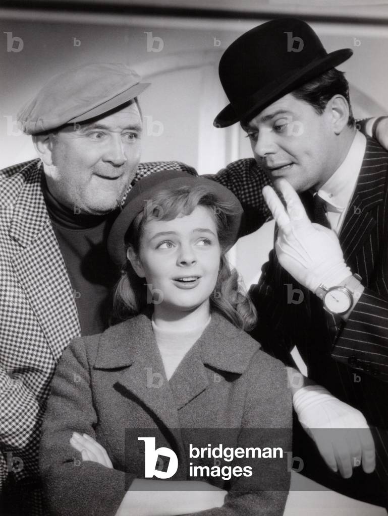 Image of German theatre and movie actress Sabine Sinjen with Gustav Knuth