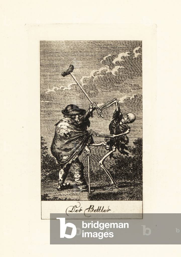 Image of The skeleton of Death attacking a beggar. , 1792. 1926 by ...