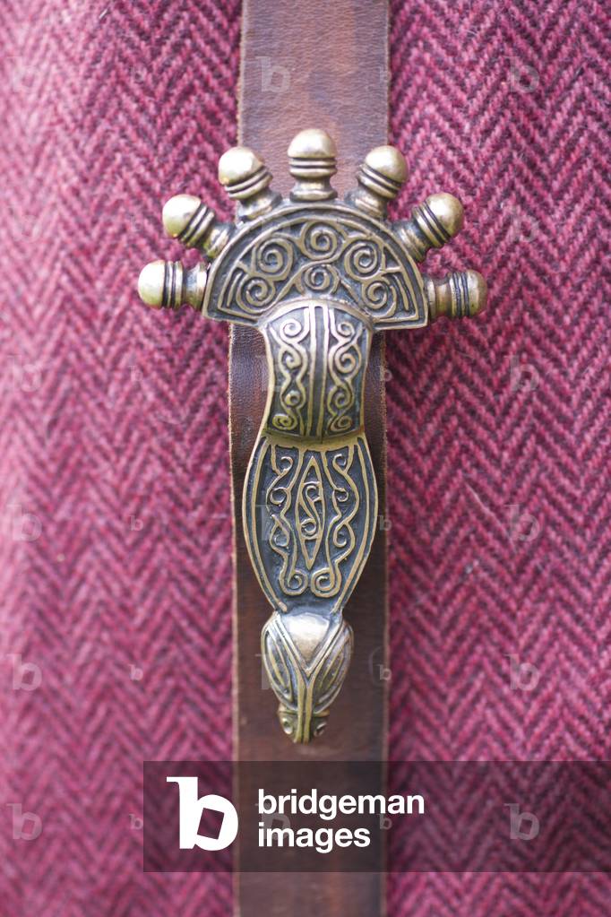 Image of Historical reenactment: Langobard Merovingian fibula, 6th-7th ...