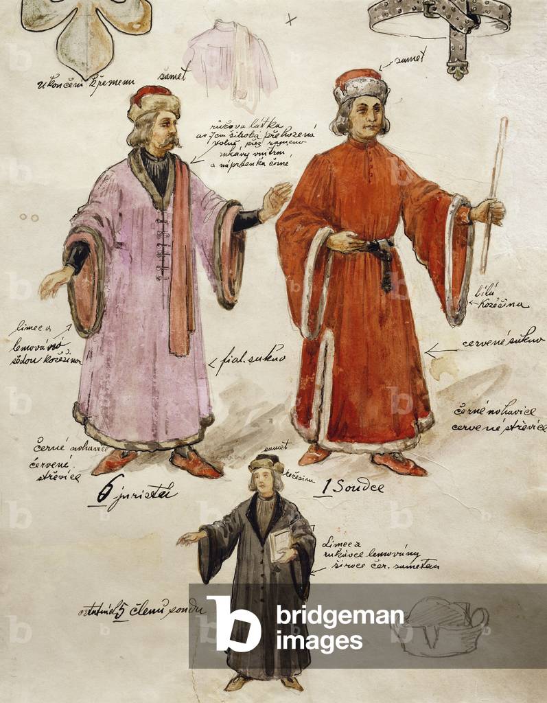 Image of Stage costumes for some characters from Dalibor, opera by Bedrich