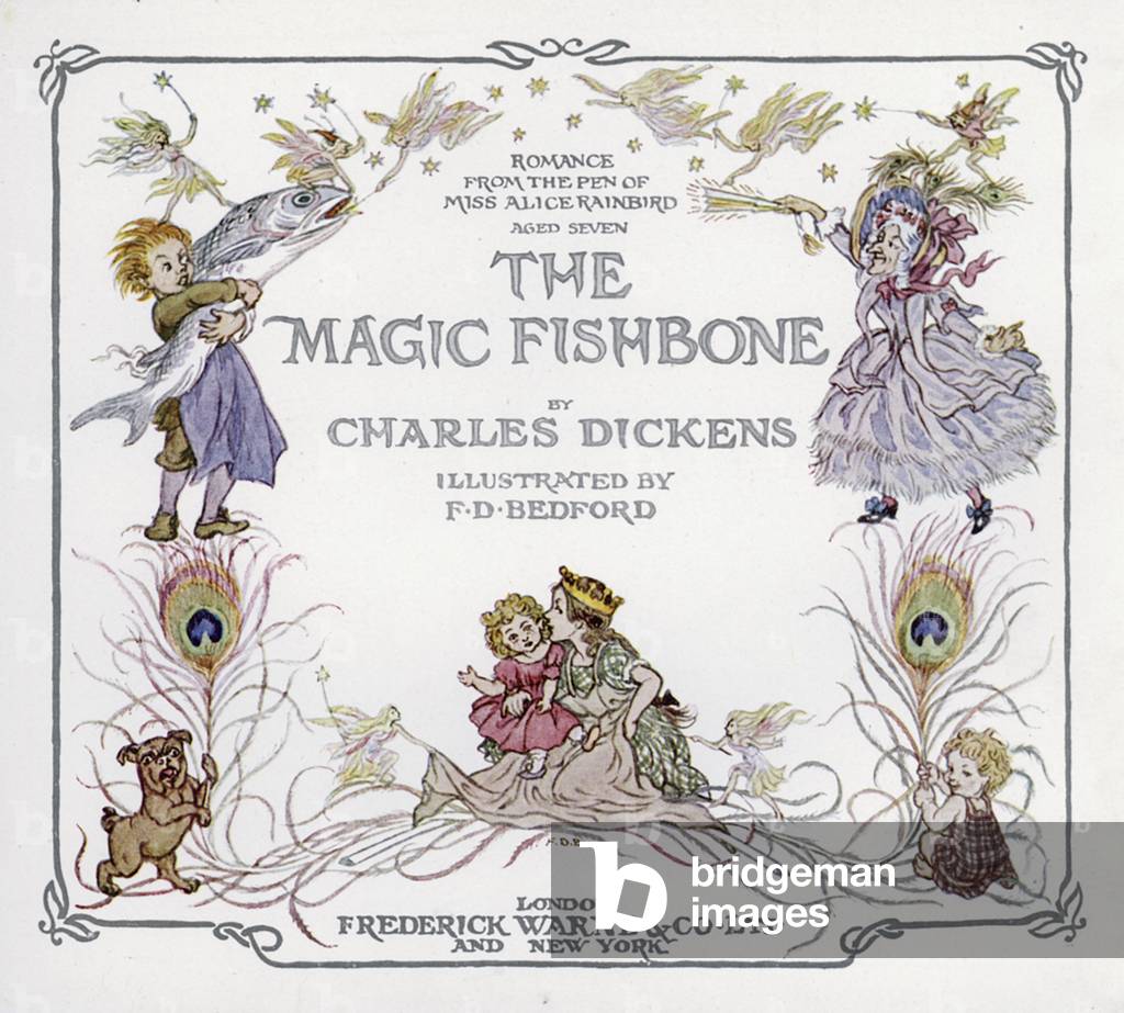 Image of Title-page illustration for The Magic Fishbone by Charles ...