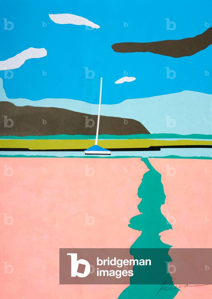 Image of River Bank Study, 2020 (paper collage) by Pierides, Kika