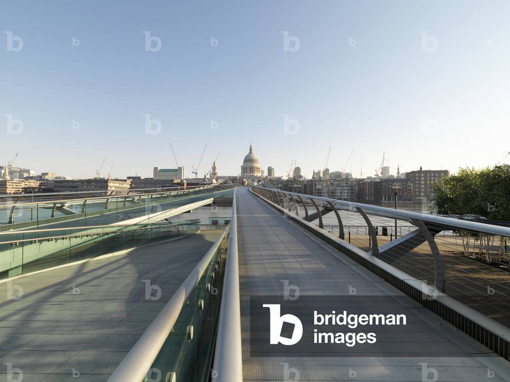 Image of Millennium Bridge e Tate Modern, 1998 - 2000 (steel and by ...