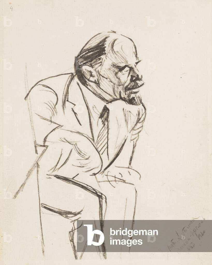 Image of Sketch of the Soviet leader Vladimir Lenin, published in Natan ...
