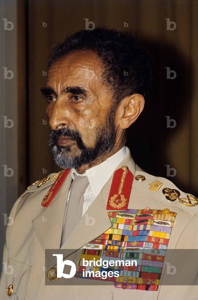Image of A close up of the Ethiopian negus Haile Selassie, Addis