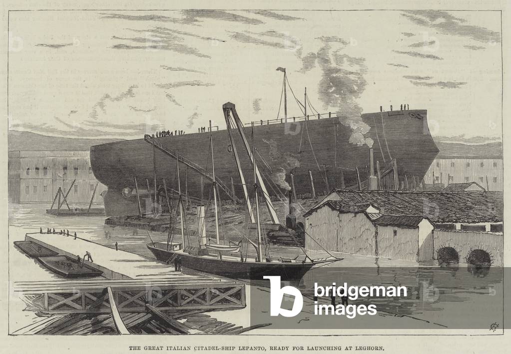 Image of The Great Italian Citadel-Ship Lepanto, Ready for Launching at ...