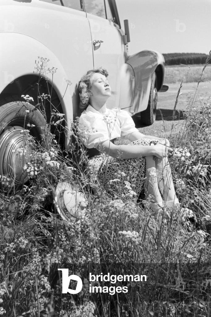 Image of The Austrian actress on her holidays, Germany 1930s (b/w photo)