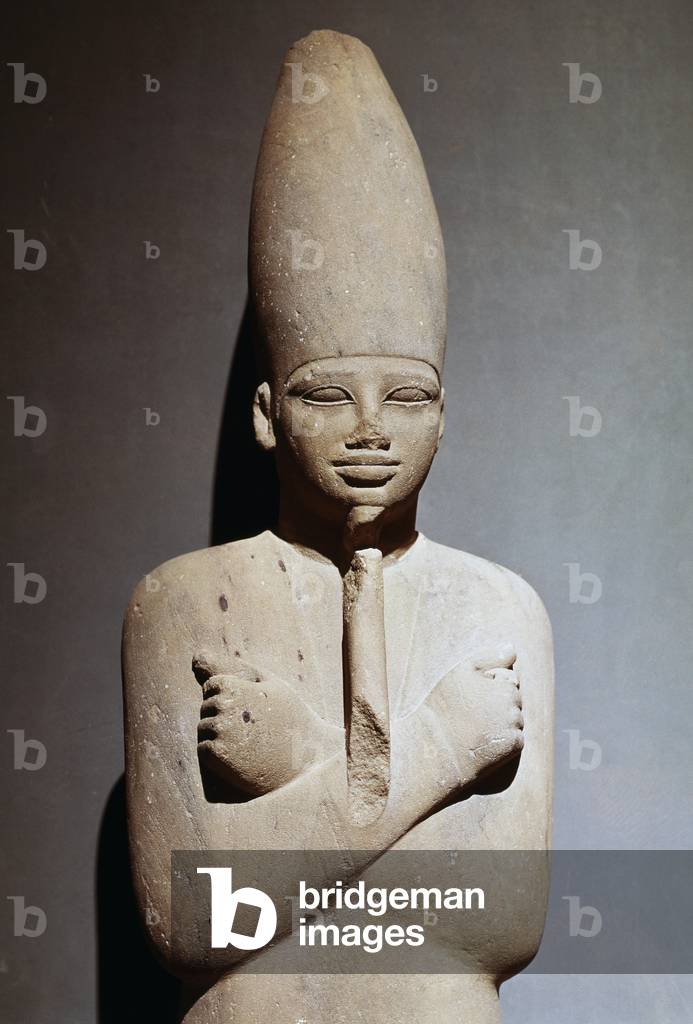 Image of Osiriform statue of Mentuhotep II, monolithic statue, Detail ...