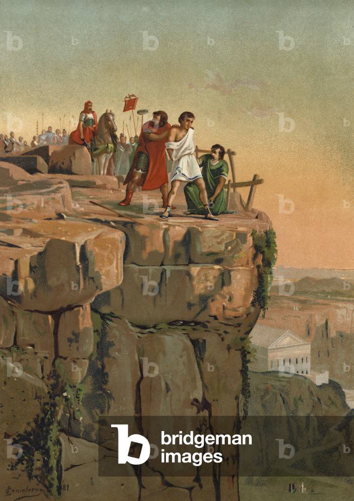 Image of Execution of the Roman magician Lucius Pituanius (chromolitho ...