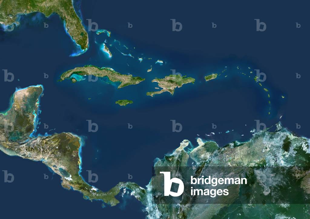 Image of Caribbean Islands, True Colour Satellite Image