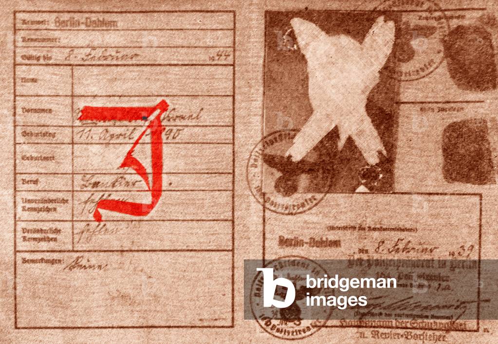 Image of Jews had to carry an identity card after the enactment
