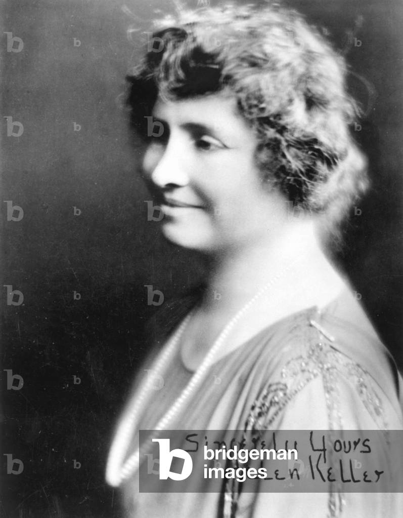 Image of Helen Keller (1880-1968) born blind deaf mute, thanks to her