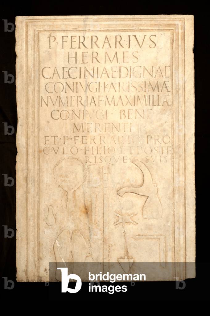 Image of Inscribed stele (marble) by Roman