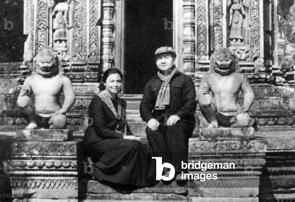 Cambodia: Prince Norodom Sihanouk and Princess Monique pose in Khmer ...