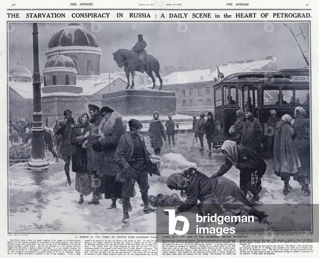 Image of Starving Russian woman collapsed on Znamensky Square in ...